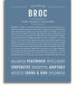 Broc Personalized Name Meaning Art Prints – Name Stories
