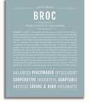 Broc | Name Art Print - Personalized Custom Gifts – Name Stories