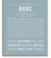 Broc | Name Art Print - Personalized Custom Gifts – Name Stories