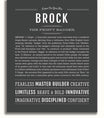 Brock | Name Art Print – Name Stories