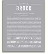 Brock | Name Art Print - Personalized Custom Gifts – Name Stories