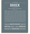 Brock | Name Art Print - Personalized Custom Gifts – Name Stories