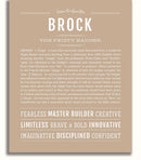 Brock | Name Art Print - Personalized Custom Gifts – Name Stories