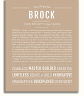 Brock | Name Art Print - Personalized Custom Gifts – Name Stories