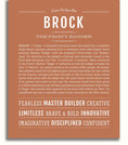 Brock | Name Art Print - Personalized Custom Gifts – Name Stories