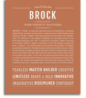 Brock | Name Art Print – Name Stories
