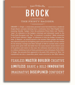 Brock | Name Art Print – Name Stories