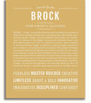 Brock | Name Art Print - Personalized Custom Gifts – Name Stories