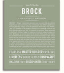 Brock | Name Art Print - Personalized Custom Gifts – Name Stories