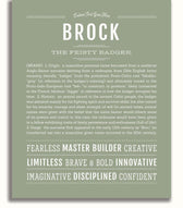 Brock | Name Art Print - Personalized Custom Gifts – Name Stories