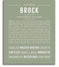 Brock Personalized Name Meaning Art Prints – Name Stories