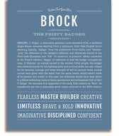 Brock | Name Art Print – Name Stories