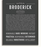 Broderick | Name Art Print – Name Stories