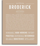 Broderick | Name Art Print – Name Stories