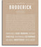 Broderick Personalized Name Meaning Art Prints – Name Stories