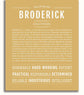Broderick Personalized Name Meaning Art Prints – Name Stories