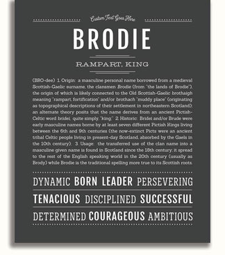 Brodie | Name Art Print – Name Stories