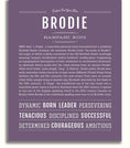 Brodie | Name Art Print – Name Stories