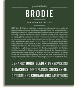 Brodie | Name Art Print – Name Stories
