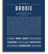 Brodie | Name Art Print – Name Stories