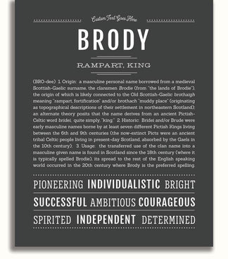 Brody | Name Art Print – Name Stories
