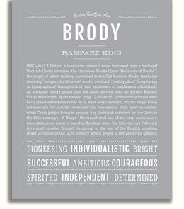 Brody | Name Art Print – Name Stories