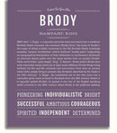 Brody | Name Art Print – Name Stories