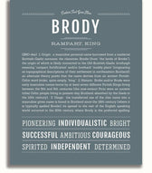 Brody | Name Art Print – Name Stories