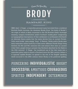 Brody | Name Art Print – Name Stories