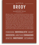 Brody | Name Art Print – Name Stories