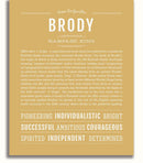 Brody | Name Art Print – Name Stories