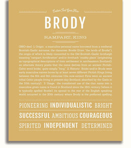 Brody | Name Art Print – Name Stories