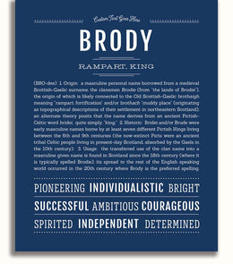 Brody | Name Art Print – Name Stories