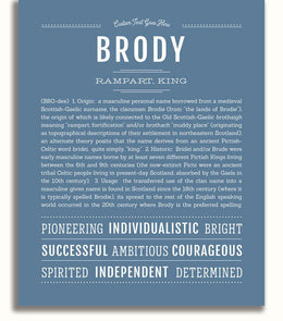 Brody | Name Art Print – Name Stories