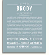 Brody Personalized Name Meaning Art Prints – Name Stories