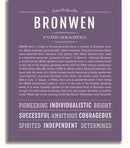 Bronwen | Name Art Print – Name Stories