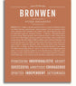 Bronwen Personalized Name Meaning Art Prints – Name Stories