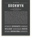 Bronwyn | Name Art Print – Name Stories