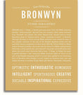 Bronwyn | Name Art Print – Name Stories