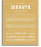 Bronwyn Personalized Name Meaning Art Prints – Name Stories