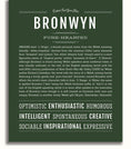 Bronwyn | Name Art Print – Name Stories