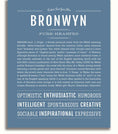 Bronwyn | Name Art Print – Name Stories
