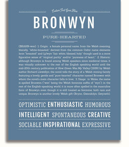 Bronwyn | Name Art Print – Name Stories
