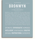 Bronwyn | Name Art Print – Name Stories