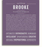 Brooke Personalized Name Meaning Art Prints – Name Stories