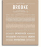 Brooke Personalized Name Meaning Art Prints – Name Stories