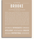 Brooke Personalized Name Meaning Art Prints – Name Stories