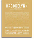 Brookelynn Personalized Name Meaning Art Prints – Name Stories