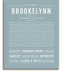 Brookelynn Personalized Name Meaning Art Prints – Name Stories