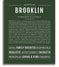 Brooklin Personalized Name Meaning Art Prints – Name Stories